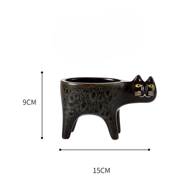 Cute_ Cat ceramic flower pot – ZAZADEAL